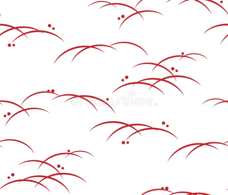 Grass Symbol Dew Oriental Japanese Chinese Vector Design Seamless ...