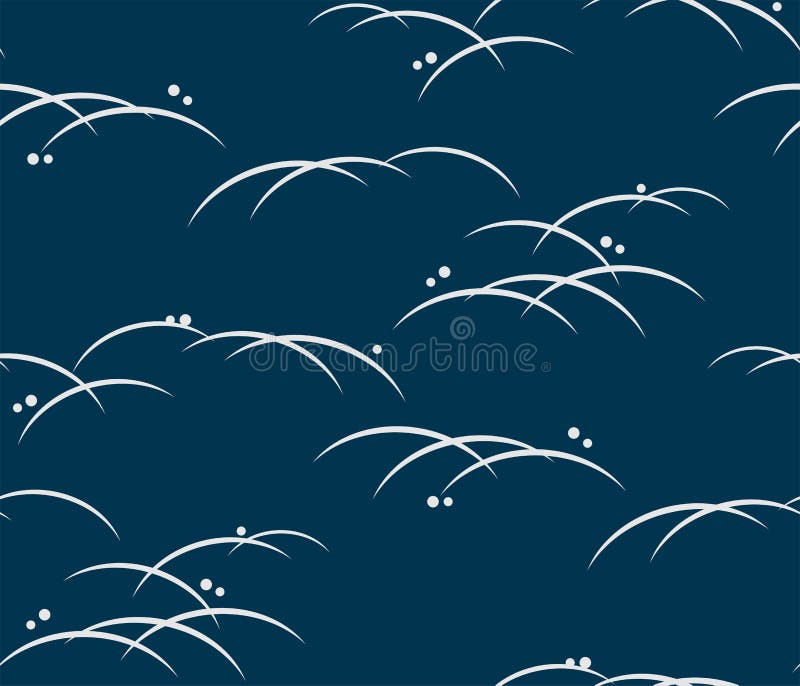 Grass Symbol Dew Oriental Japanese Chinese Vector Design Seamless ...