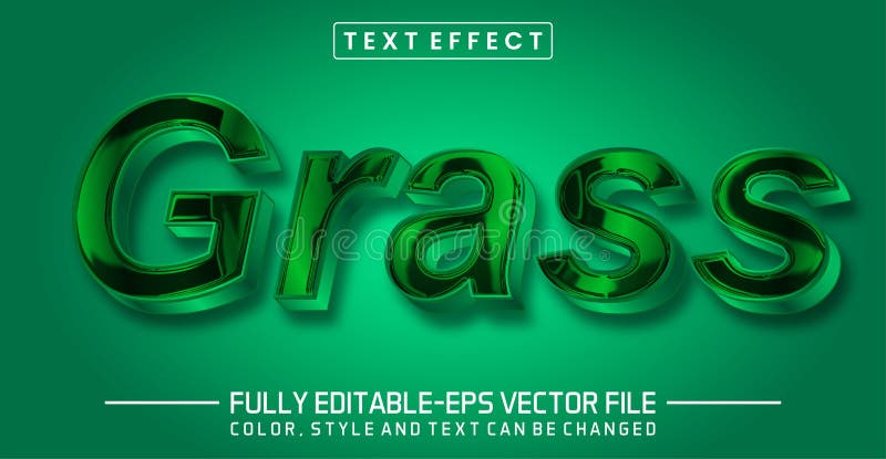 Grass Text Editable Style Effect Stock Vector - Illustration of message ...