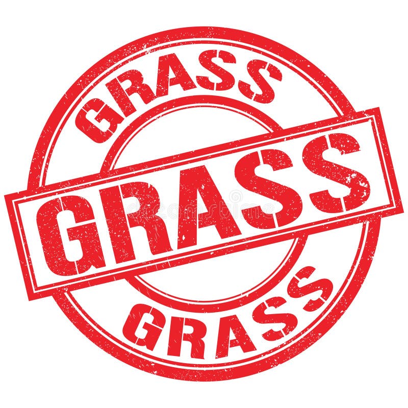 GRASS Text Written on Red Stamp Sign Stock Illustration - Illustration ...