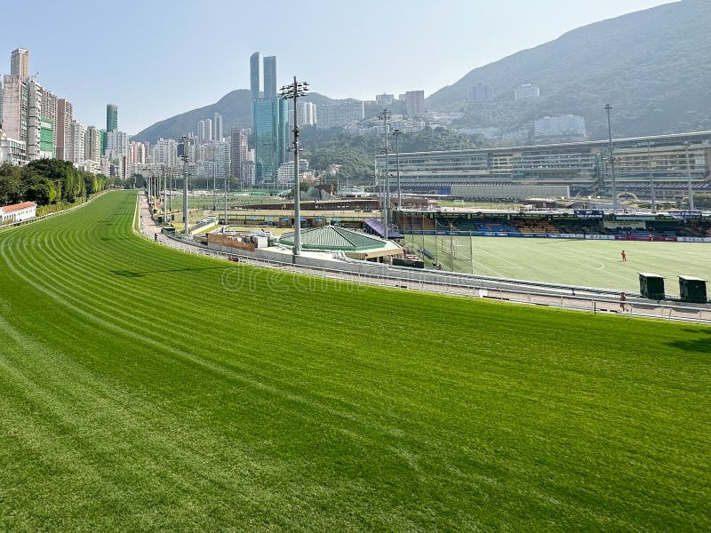 Grass Track for Horse Racing in Town Editorial Image - Image of ...