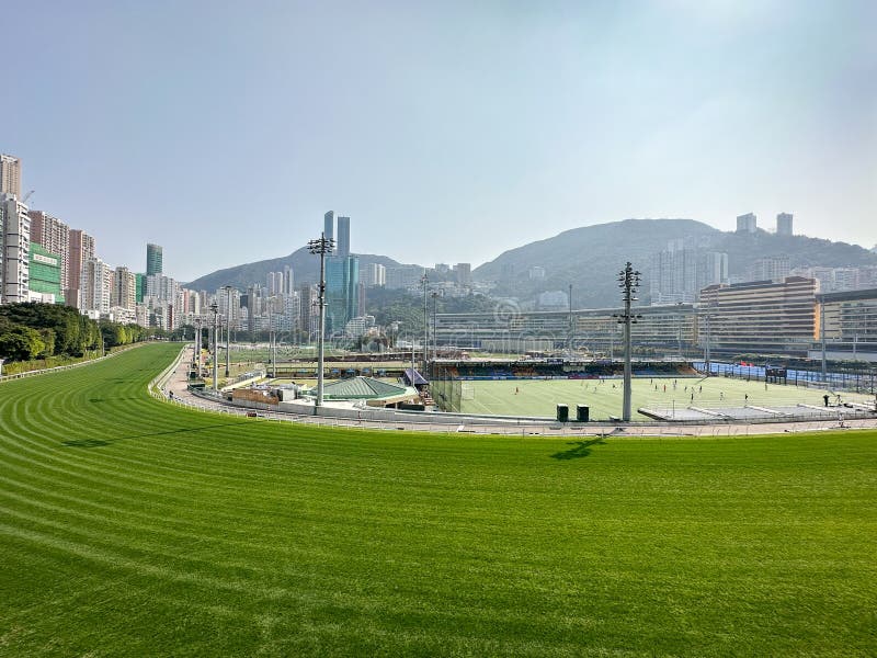 Grass Track for Horse Racing in Town Editorial Stock Photo - Image of ...