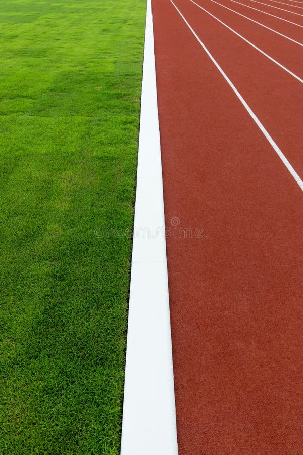 The Grass and Treadmill in the Stadium Stock Image - Image of activity ...