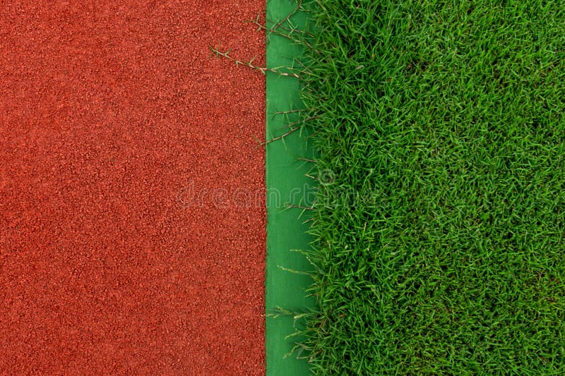 The Grass and Treadmill in the Stadium Stock Image - Image of sports ...