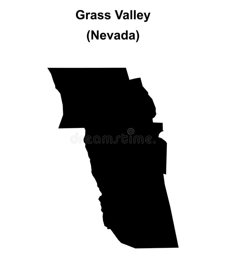Grass Valley outline map stock illustration. Illustration of shape ...