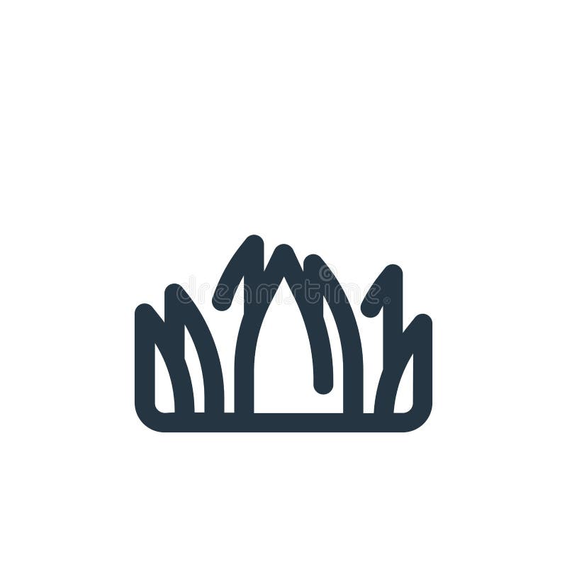 Grass Vector Icon. Grass Editable Stroke. Grass Linear Symbol for Use ...