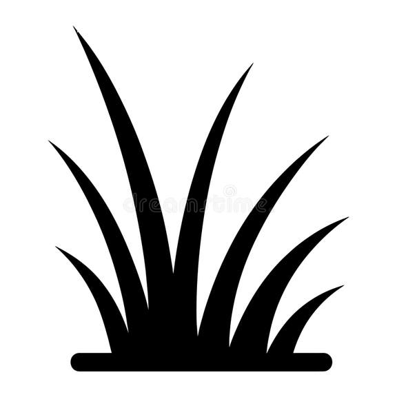 Grass Vector Illustration Simple Grass Icon Black and White Grass Image Grass Clipart Stock ...