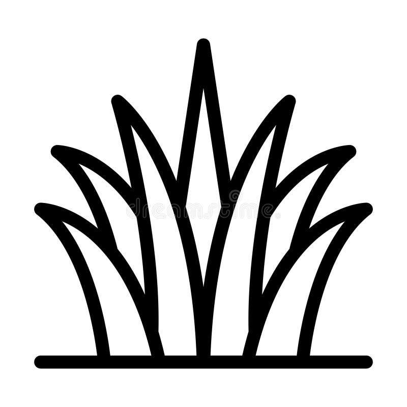 Grass Vector Thick Line Icon for Personal and Commercial Use Stock ...