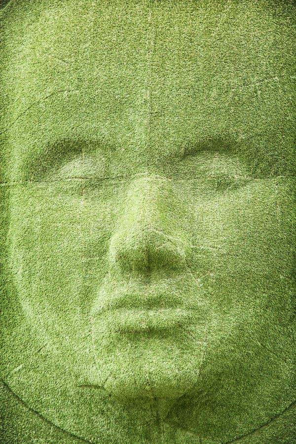 The Grass Wall in Shape of Woman Face Stock Photo - Image of ...