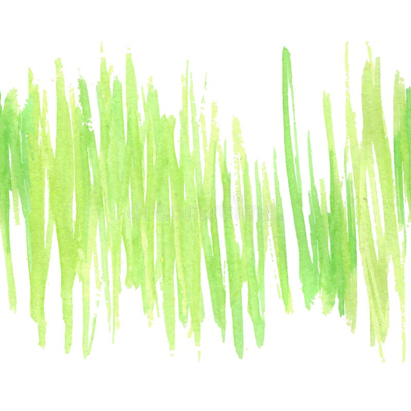 Grass Watercolor Seamless Banner Stock Vector - Illustration of floral ...