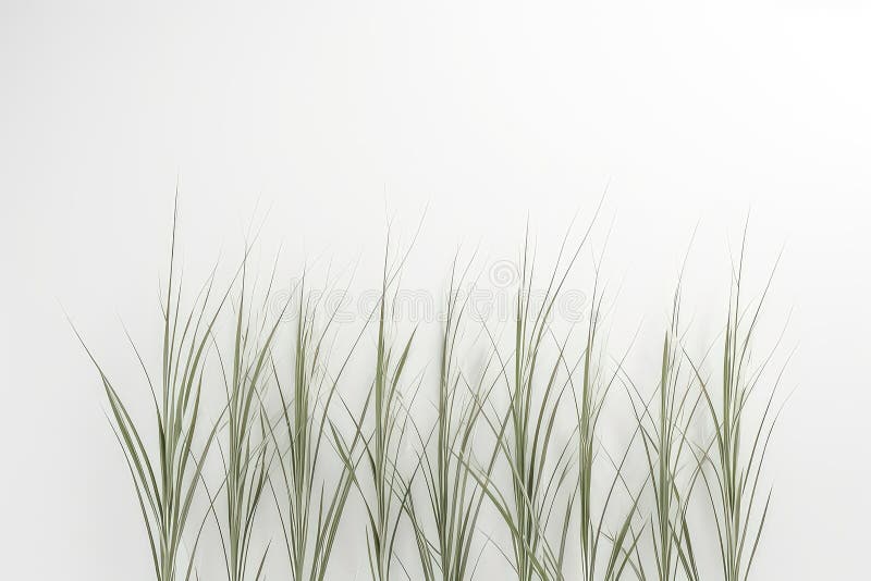 Grass on a White Background Stock Illustration - Illustration of serene ...
