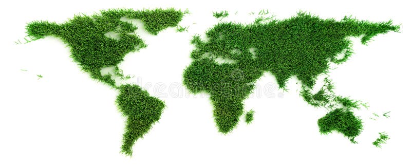 Grass world map stock illustration. Illustration of landscape - 14164067