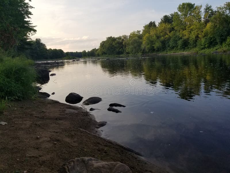 Grasse River in Canton NY stock image. Image of sunset - 175740555