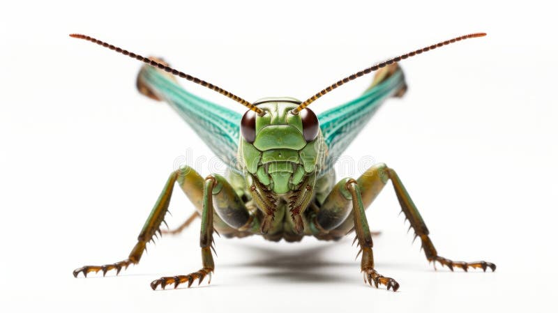 Grasshopper in Front of White Background. Generative AI Stock Photo ...