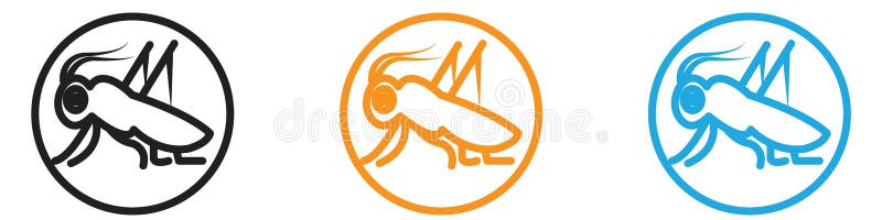 Grasshopper Icon Vector Logo Set Collection for Web App Ui Stock ...