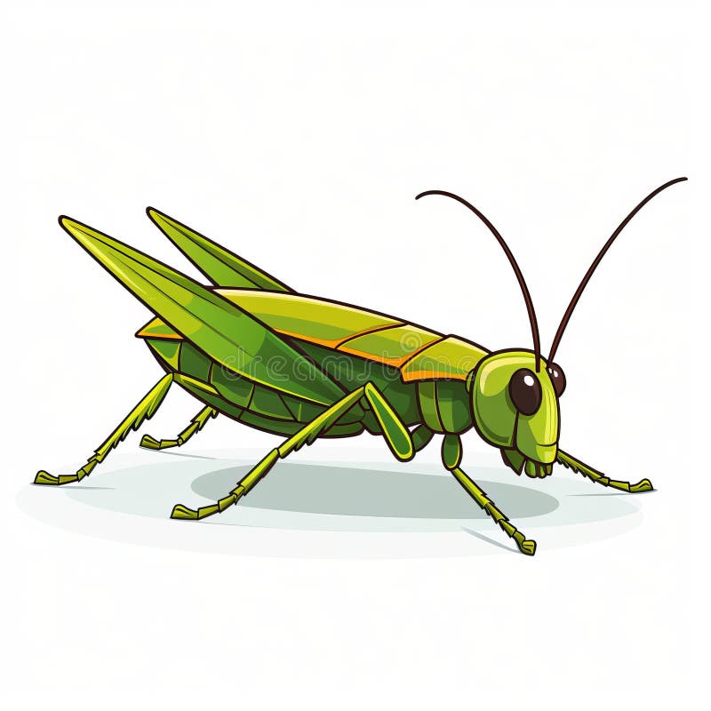 Cute Grasshopper Outline