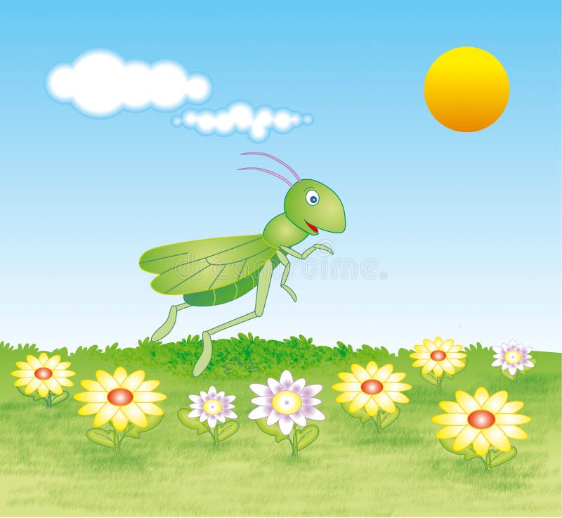 Jumping Grasshopper Stock Illustrations – 143 Jumping Grasshopper Stock ...