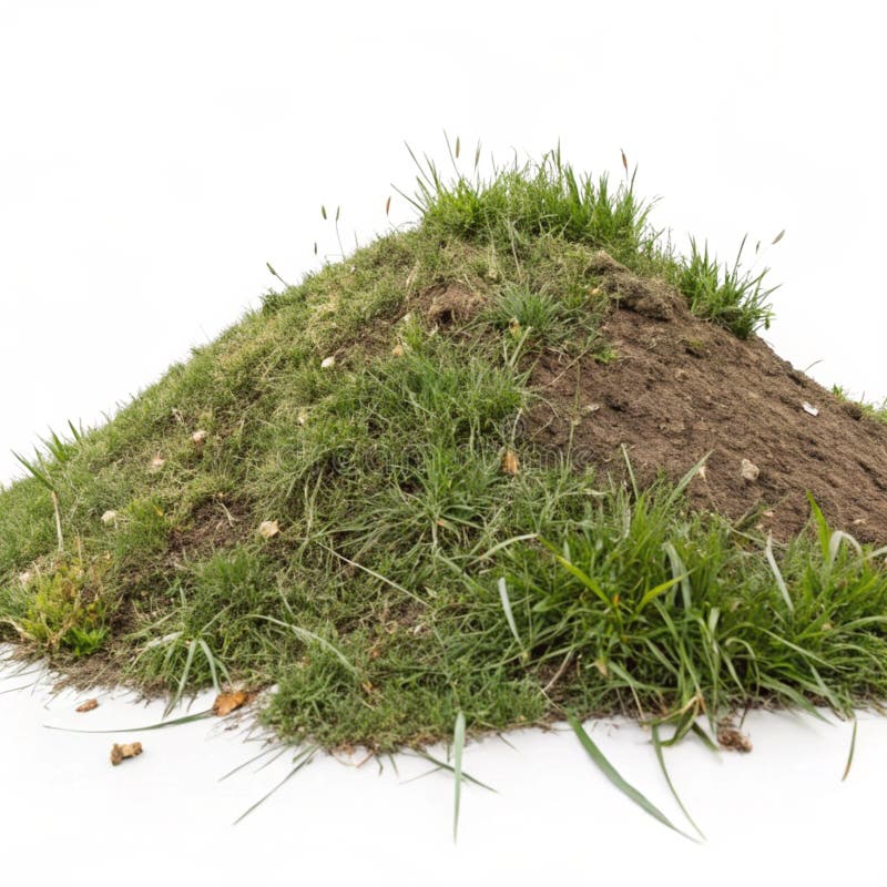 Grassy Dirt Heap on Transparent Background Stock Illustration ...