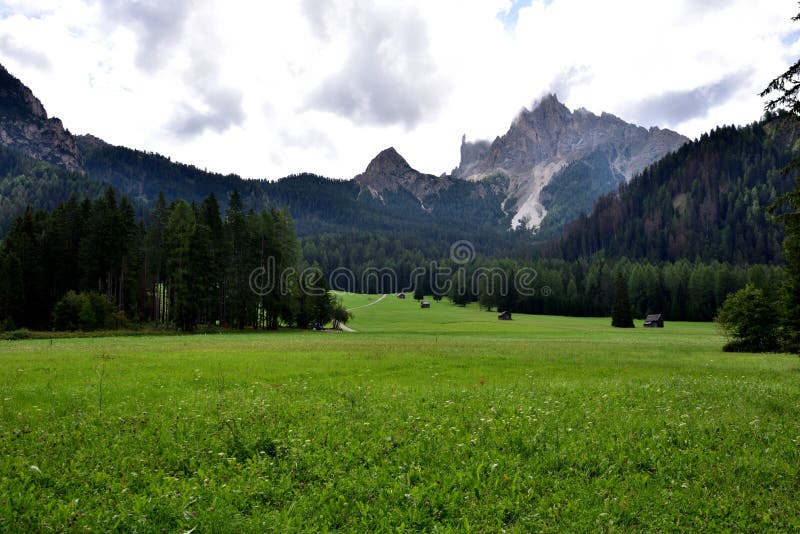 Grassy expanse stock photo. Image of meadow, shack, peak - 259092092