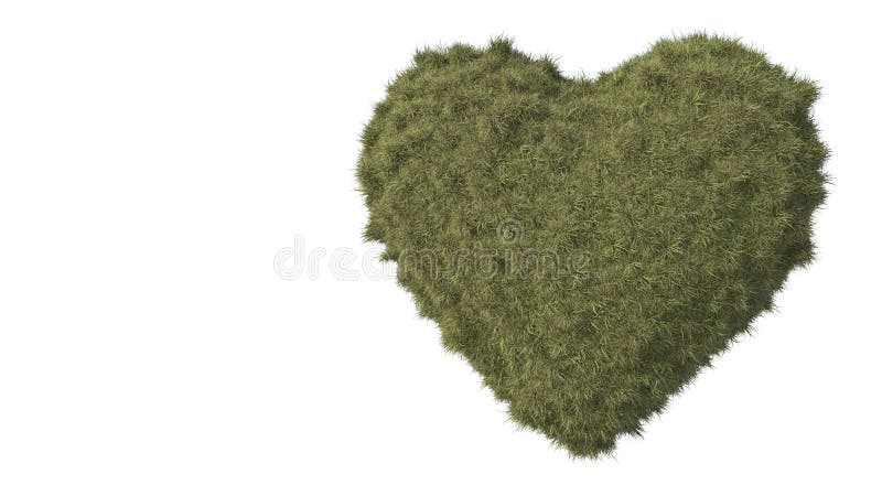Grassy Heart. Heart Made Out of Grass Stock Illustration - Illustration ...