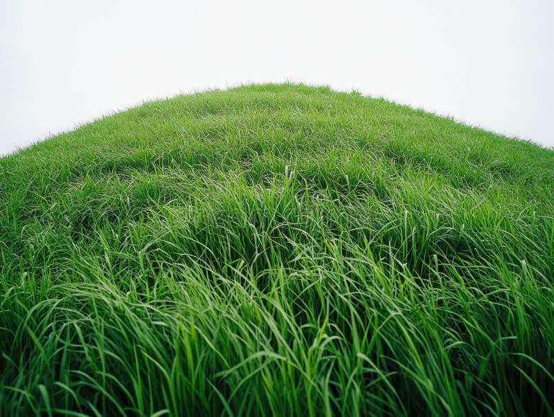 Grassy Hill with Tall Grass Stock Photo - Image of natural, countryside ...