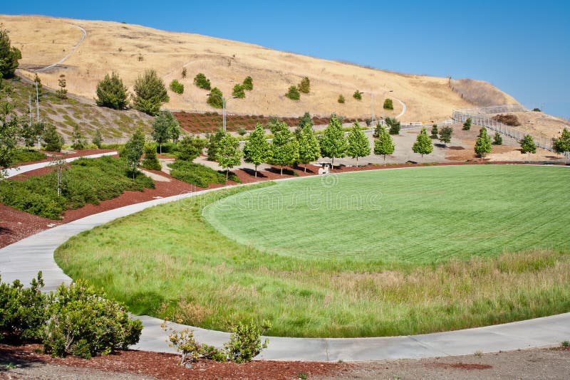 Grassy Park stock photo. Image of pathway, path, curve - 31487228