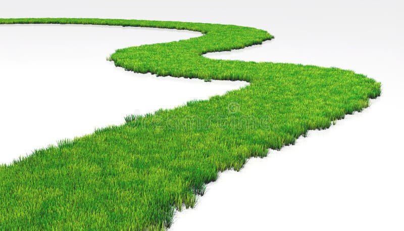 Grassy path stock illustration. Illustration of nature - 32566205