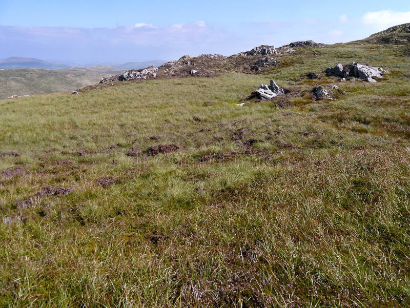 Grassy plateau with rocks stock image. Image of heather - 83796221