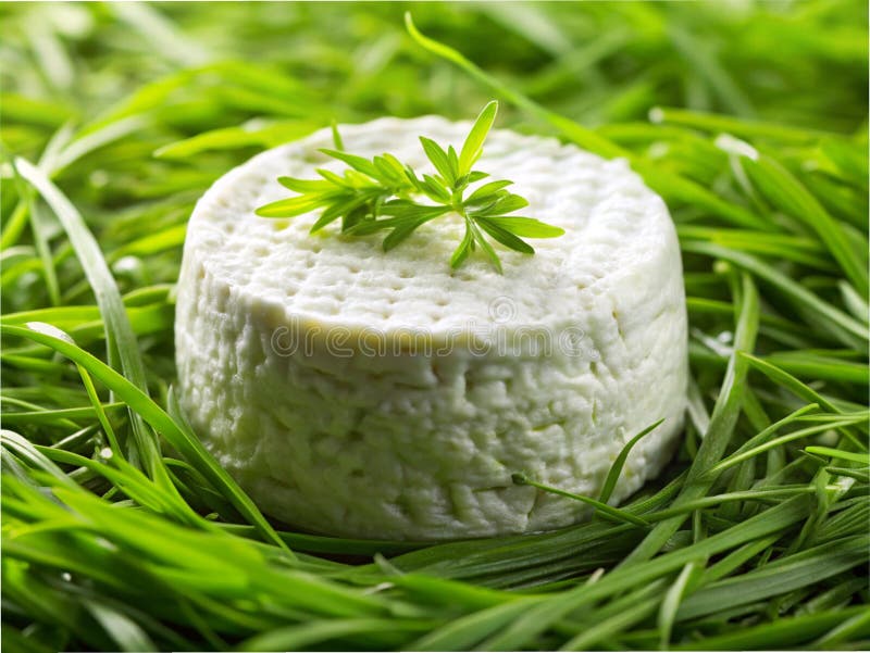 Grassy Texture of Goat Cheese Stock Illustration - Illustration of ...