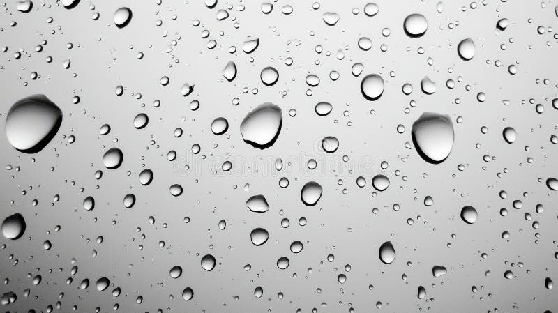 Grassy Waterfalls on Car Paint and Glass Water Drops Stock Image ...