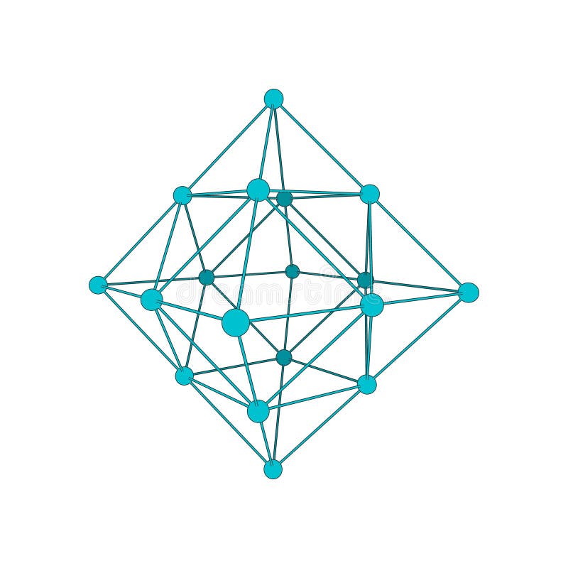 Grata Molecolare Sotto Forma Di Ottaedro Illustrazione Vettoriale ...