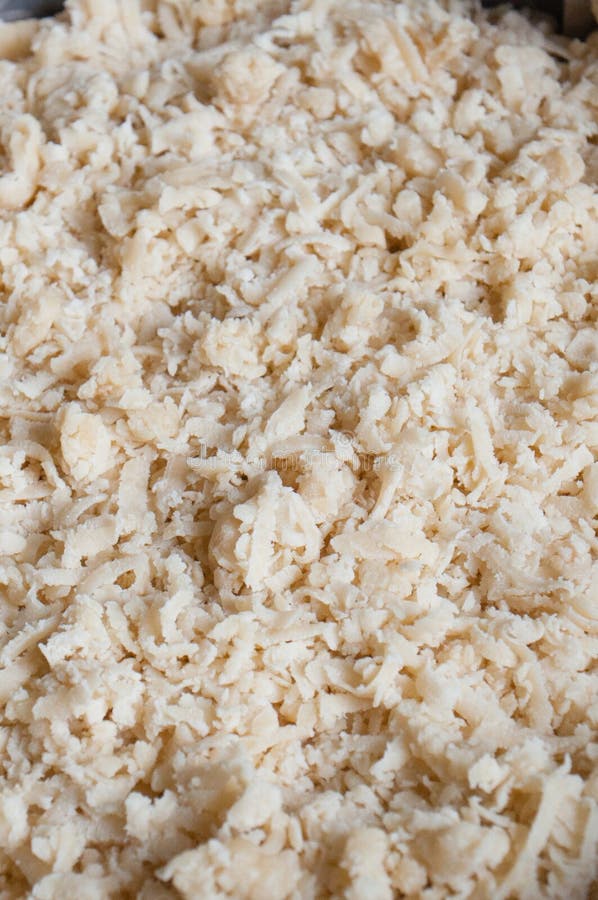 Grated Apple Pie in Shape, Top View, Dough Texture Stock Image - Image ...