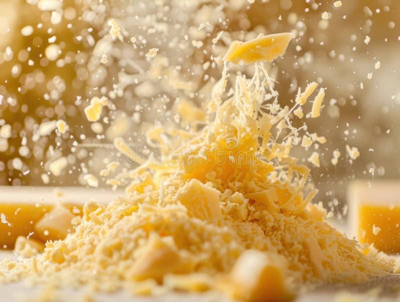 Grated cheese with snow stock illustration. Illustration of shredded ...