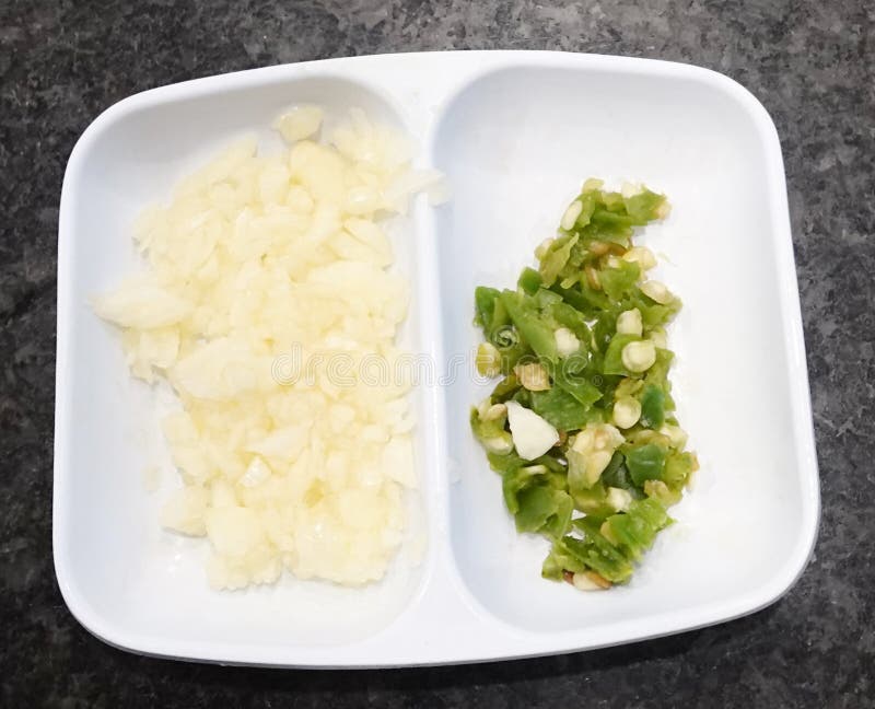 Grated garlic and pepper stock photo. Image of food - 263068538