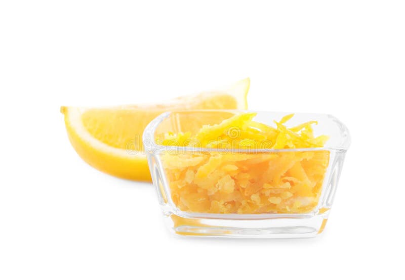 Grated Lemon Skin. Peeled Lemons. Finely Grate Lemon Zest. Juicy Ripe ...