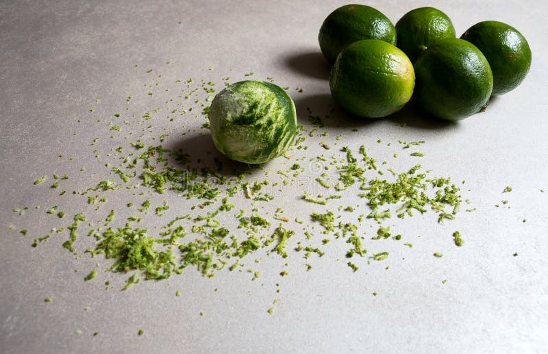 Grated Lemon with Zest Scattered Stock Image - Image of essence, lemon ...