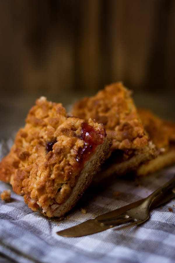 Grated pie. stock image. Image of fork, dishware, healthy - 44384673