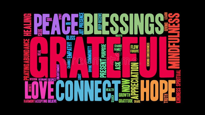 Grateful Animated Word Cloud Stock Video - Video of grateful ...