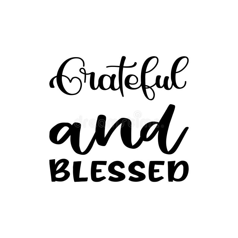 Give Thanks with a Grateful Heart Black Letter Quote Stock Vector ...