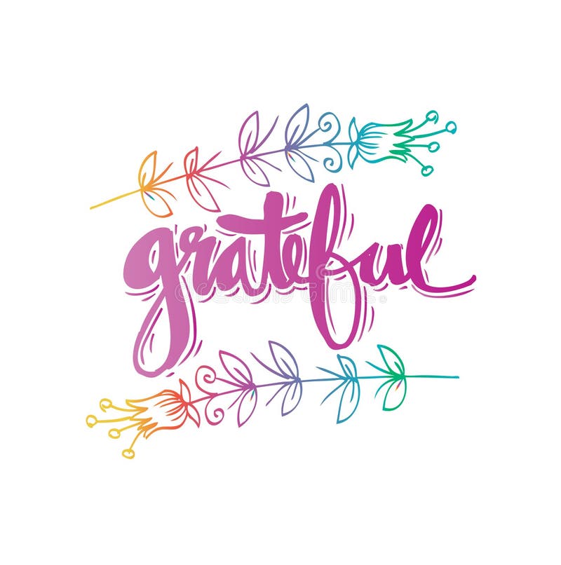 So Grateful for You Typography Lettering Stock Vector - Illustration of ...