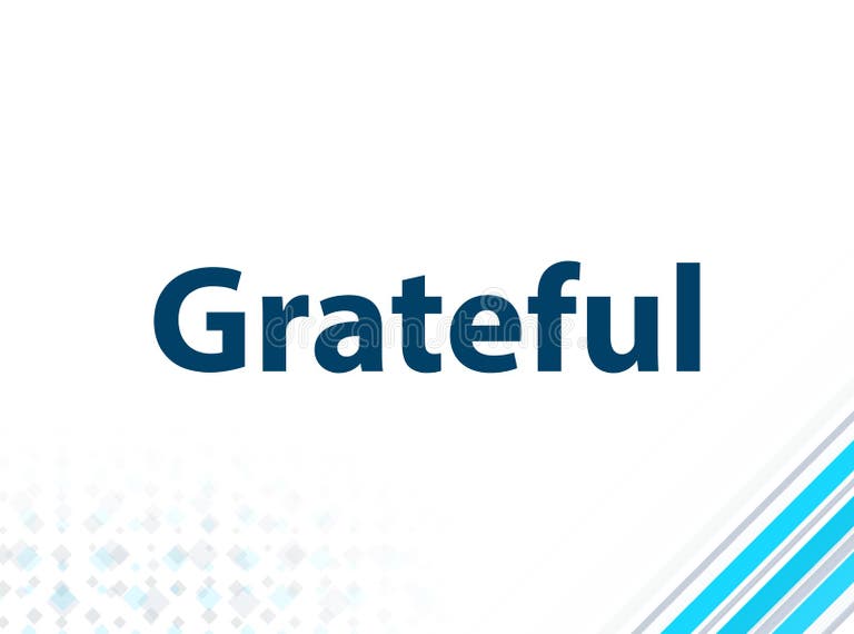 Grateful Modern Flat Design Blue Abstract Background Stock Illustration ...