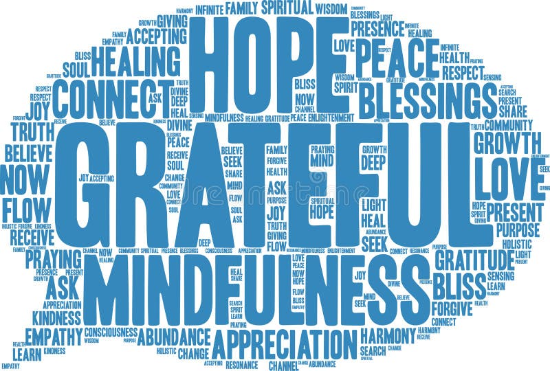 Grateful Word Cloud stock vector. Illustration of thankful - 104012399