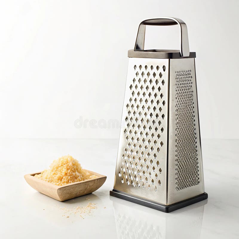 Grater with Fine and Coarse Sides on White Background Stock ...