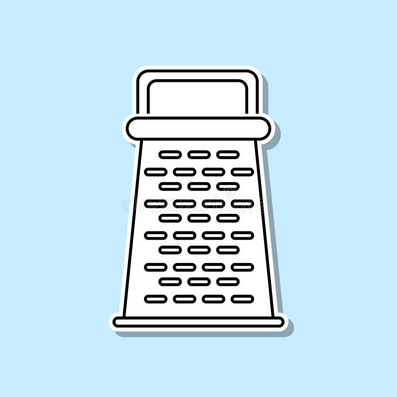 Grater Sticker Icon. Simple Thin Line, Outline Vector of Kitchen Icons ...