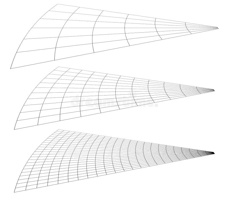 Graticule Grid, Mesh Plane with Deform, Distortion Effect. Reticulate ...