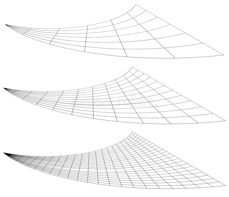 Graticule Grid, Mesh Plane with Deform, Distortion Effect. Reticulate ...