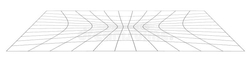 Graticule Grid, Mesh Plane with Deform, Distortion Effect. Reticulate ...