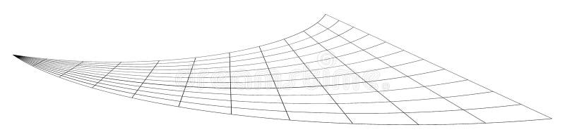 Graticule Grid, Mesh Plane with Deform, Distortion Effect. Reticulate ...