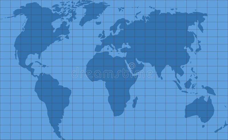 World Map Graticules Stock Illustrations – 282 World Map Graticules ...