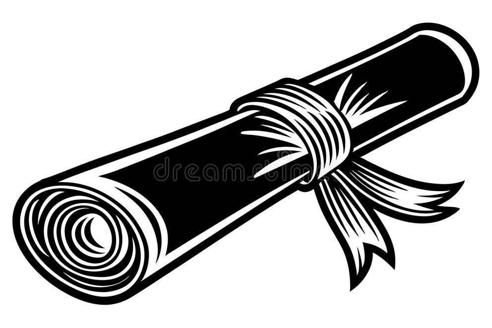 Graduation Hat and Diploma Vector Stock Vector - Illustration of ...